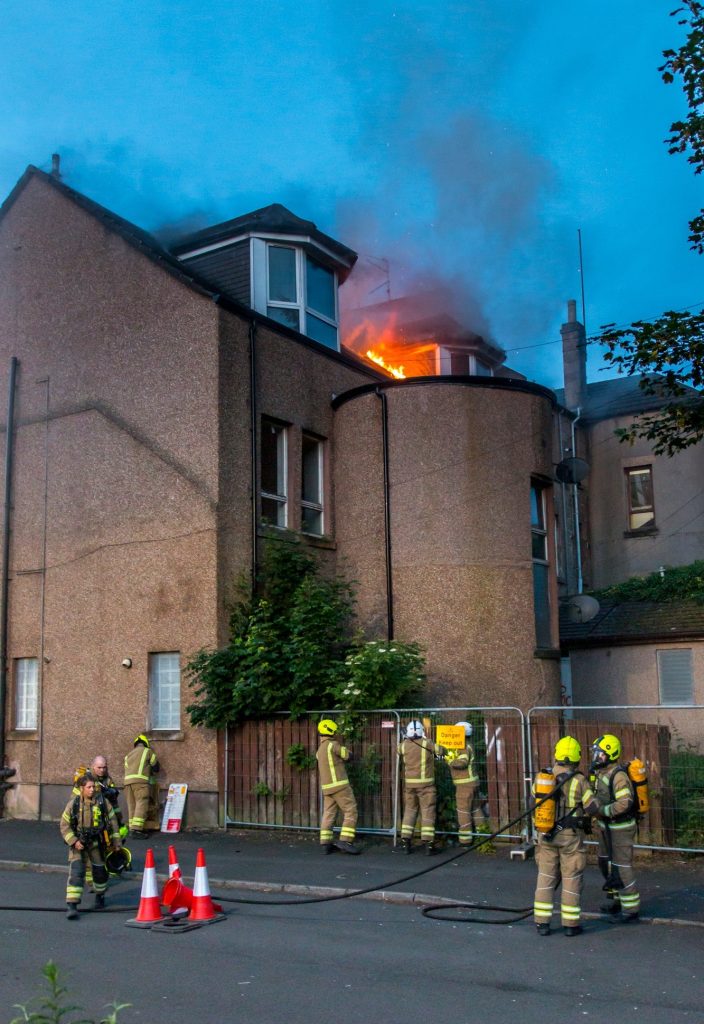 Fire service attending blaze at Well Street in Paisley