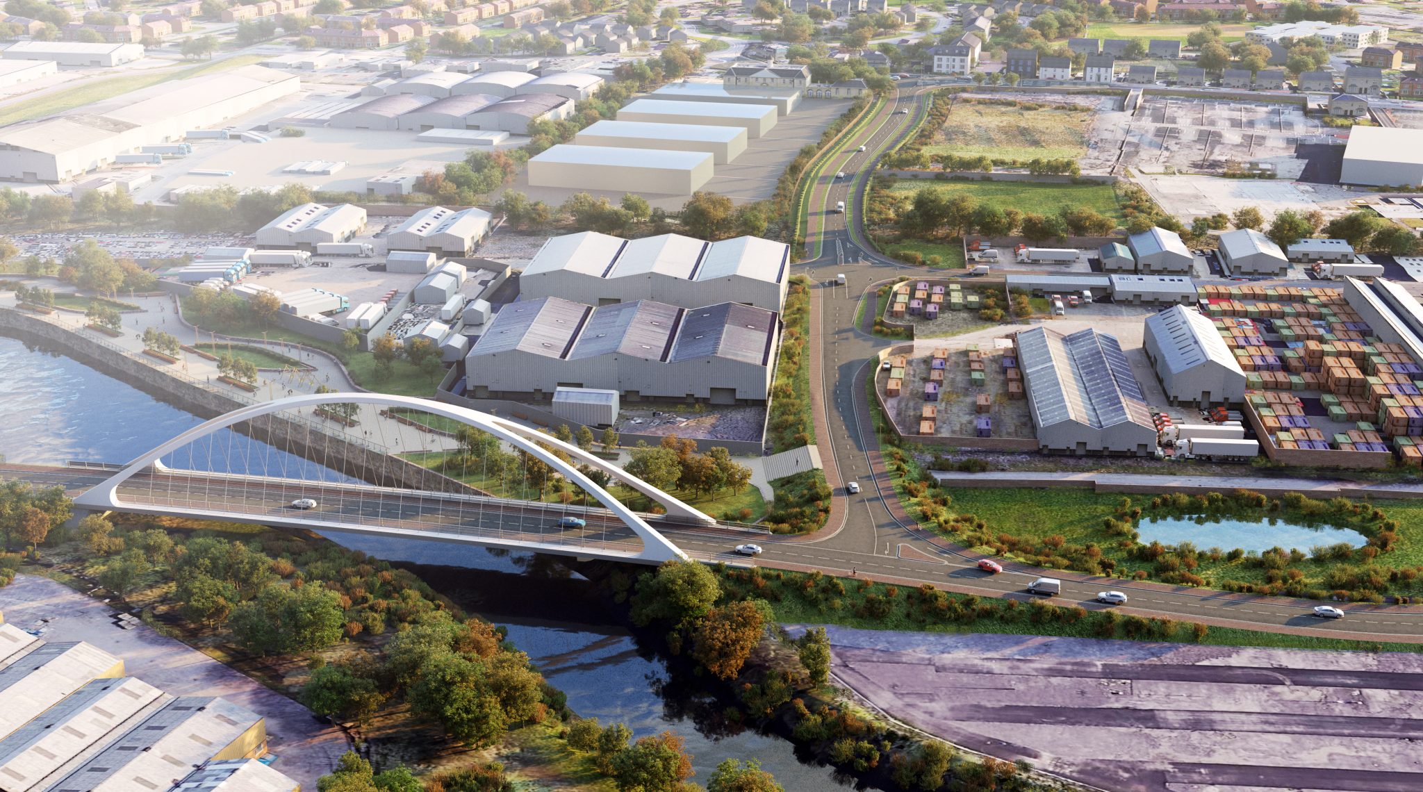 £59million project will create new road bridge and riverside route to connect Paisley with AMIDS ...